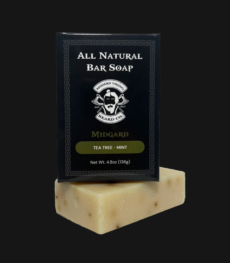 Midgard Bar Soap | Tea Tree & Mint – Modern Viking Beard Co.
